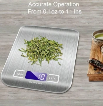 Buy Compact Digital Stainless Steel Kitchen Scale – 5kg High Precision ...